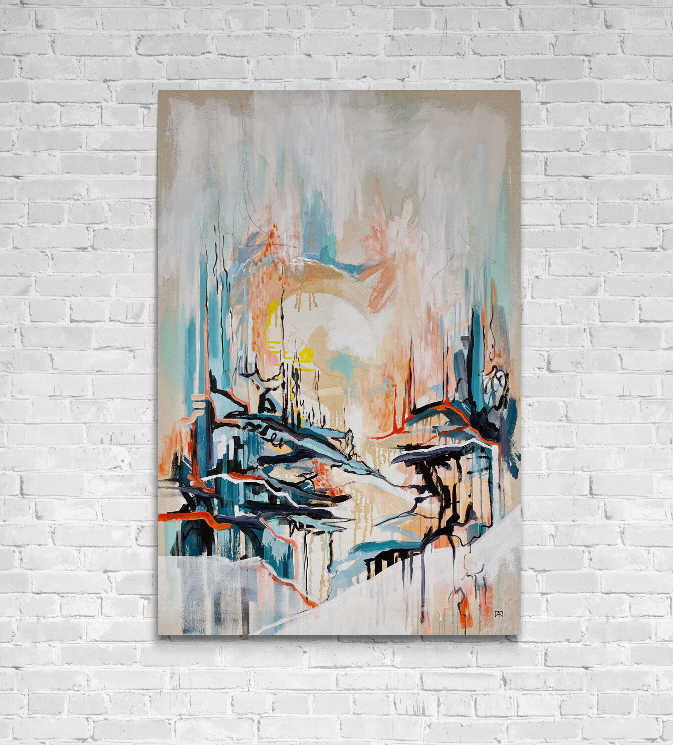 Deja Vu Large Abstract Painting Fine Art Tania LaCaria – TaniaLaCariaStudio