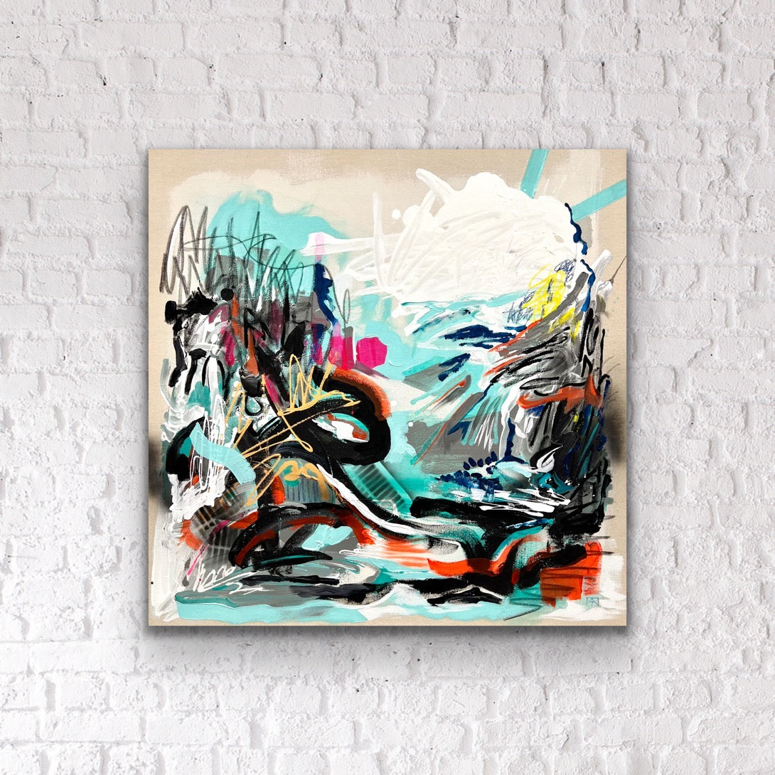 Keep Your Stories Large Abstract Painting Fine Art Tania LaCaria ...