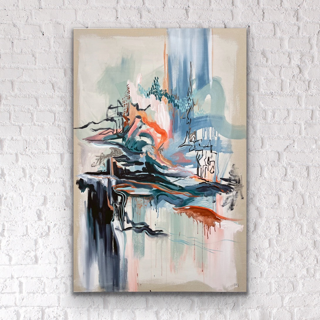 Deep Sleep Large Abstract Painting Fine Art Tania LaCaria ...